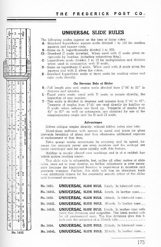 Frederick Post model 1452 [1936-40]